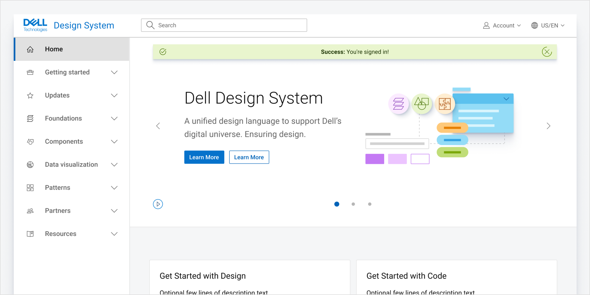 Sign-in - Dell Design System