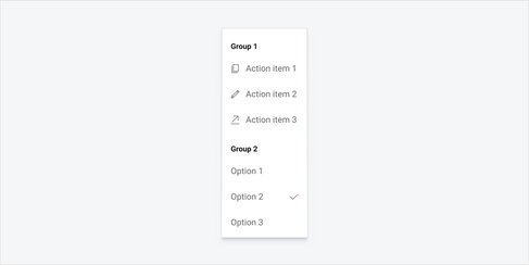 Action Menu - Dell Design System