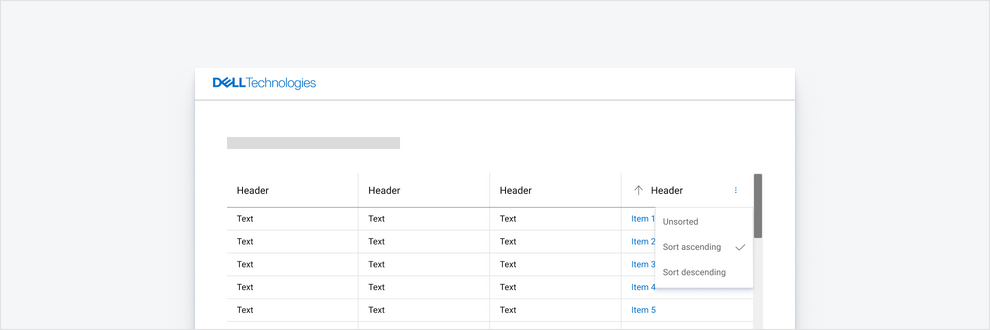 Action Menu - Dell Design System