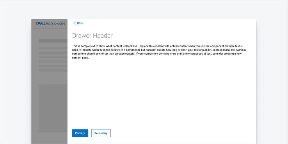Drawer - Dell Design System
