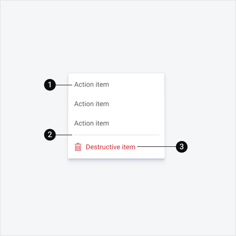 Action Menu - Dell Design System