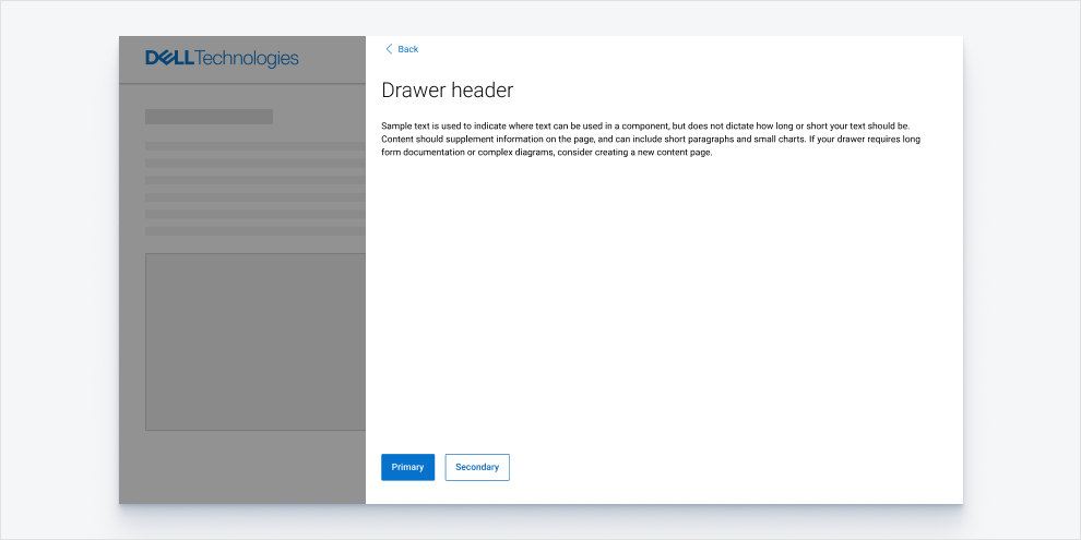 Drawer - Dell Design System