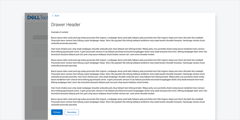 Drawer - Dell Design System