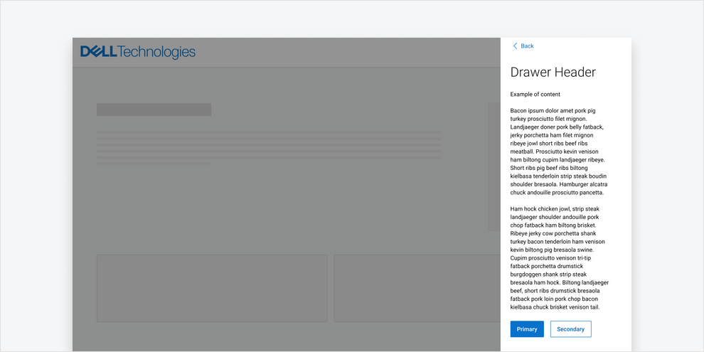 Drawer - Dell Design System