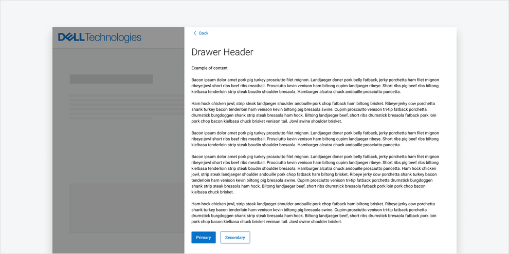 Drawer - Dell Design System