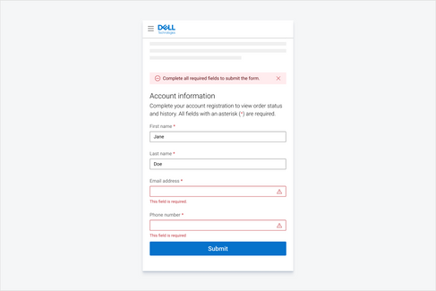 Message Bar - Dell Design System